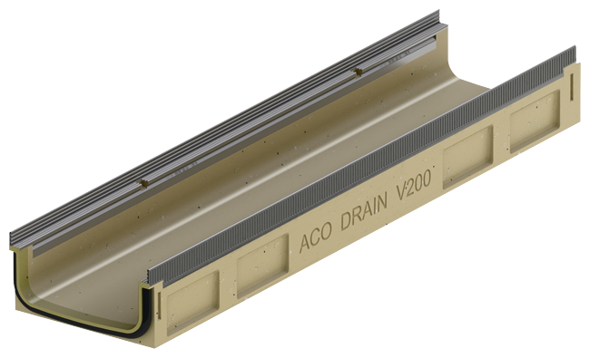 Flachrinne ohne Sohlengefälle, 1000 mm